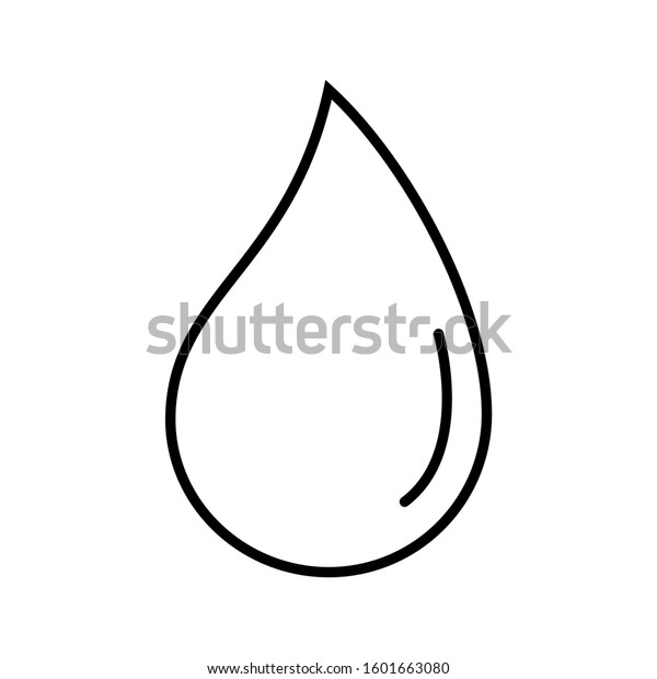 Unique Water Droplet Vector Line Icon Stock Vector (Royalty Free ...