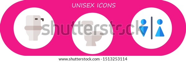 Unisex Icon Set 3 Flat Unisex Stock Vector (Royalty Free) 1513253114 ...