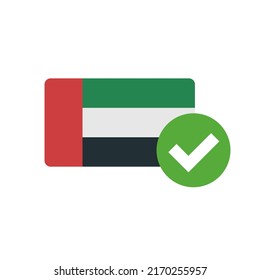United Arab Emirates Flag Check Mark Stock Vector (Royalty Free ...