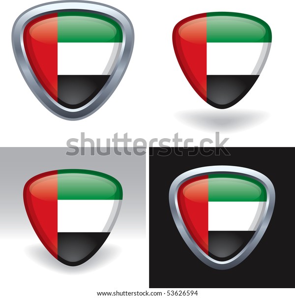 United Arab Emirates Flag Crest Stock Vector (Royalty Free) 53626594 ...