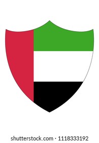 United Arab Emirates Shield Flag Stock Vector (Royalty Free) 1118333192 ...