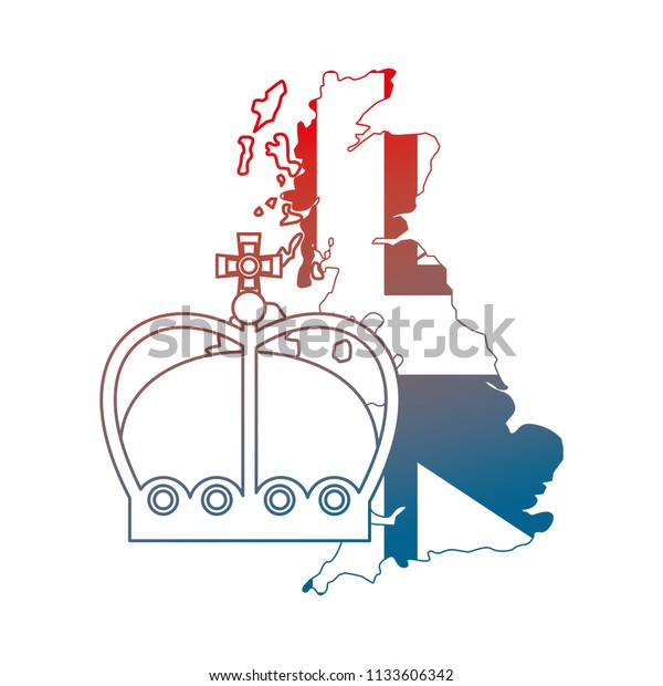 United Kingdom Flag Map Crown Royalty Stock Vector (Royalty Free ...