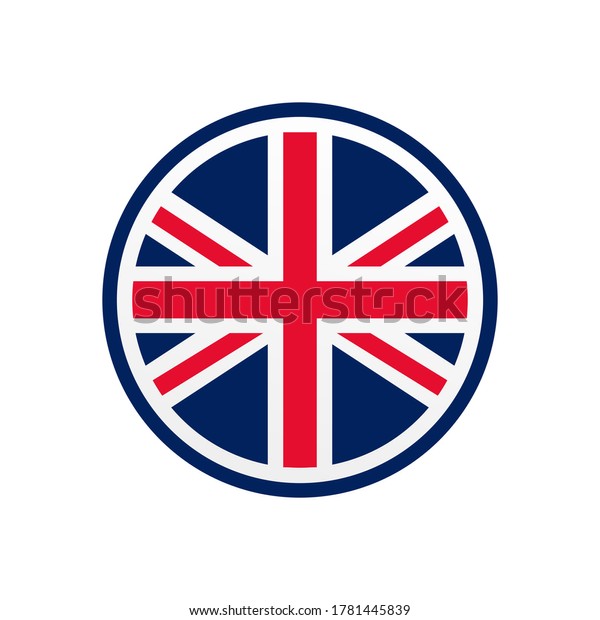 United Kingdom Flag Round Flat Design Stock Vector (Royalty Free ...