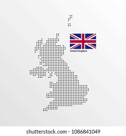 United Kingdom Map Design Flag Light Stock Vector (Royalty Free ...