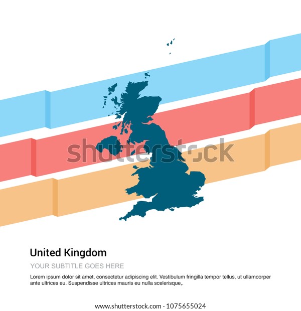United Kingdom Map Design White Background Stock Vector (Royalty Free ...
