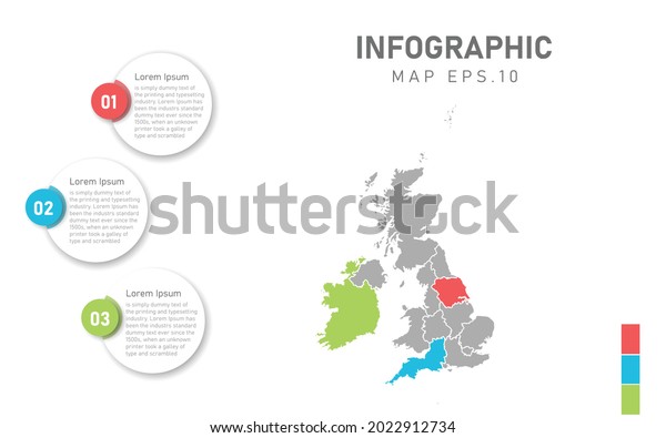 United Kingdom Map Infographic Global Business Stock Vector (Royalty ...