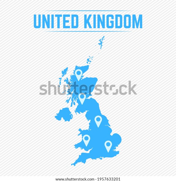 United Kingdom Simple Map Map Icons Stock Vector (Royalty Free ...