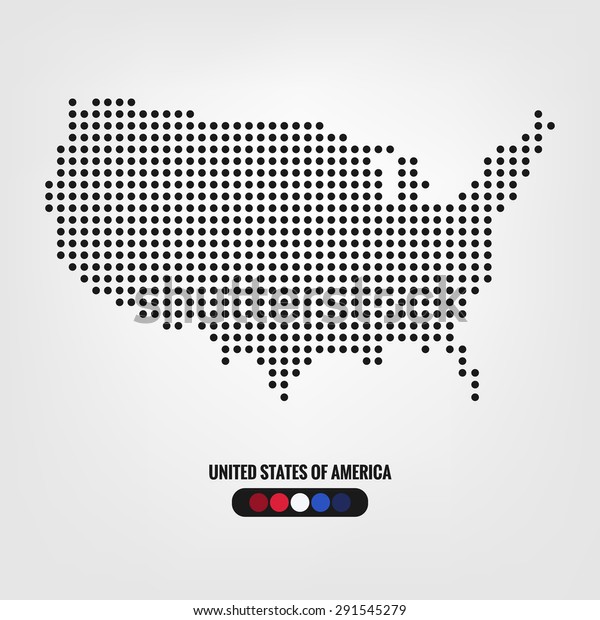 United States America Map Dotvector Eps10 Stock Vector (Royalty Free ...