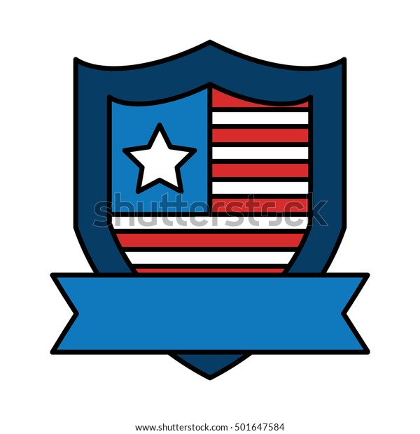 United States America Shield Vector Illustration Stock Vector (Royalty ...