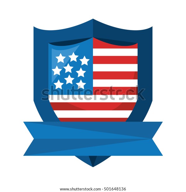United States America Shield Vector Illustration Stock Vector (Royalty ...