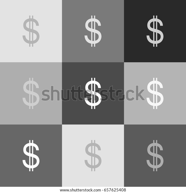 United States Dollar Sign Vector Grayscale Stock Vector (Royalty Free ...