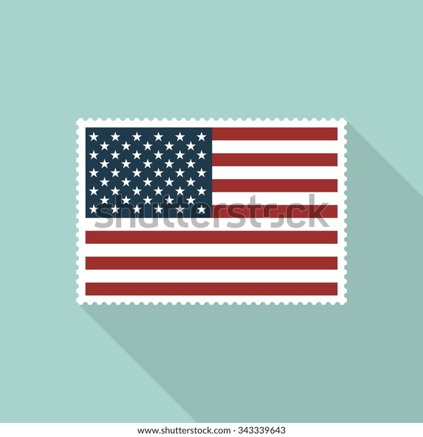 United States Flag Postage Stamp Vector Stock Vector (Royalty Free ...