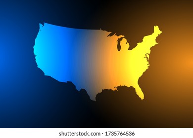 United States Map On Network Connection Stock Vector (Royalty Free ...