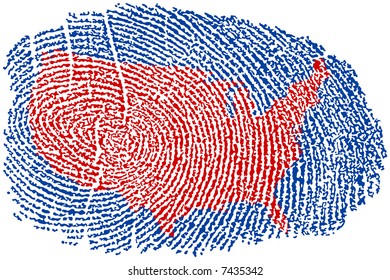 United States Map Within Fingerprint Stock Vector (Royalty Free ...