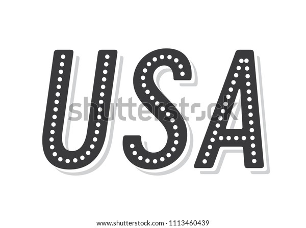 United States Usa Vector Text Background Stock Vector (Royalty Free ...