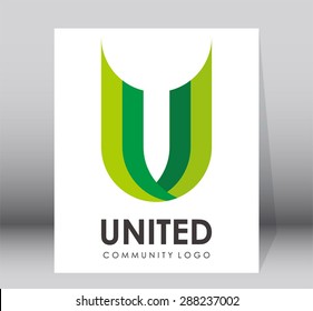 United Unity Community Group Letter U Stock Vector (Royalty Free) 288237002