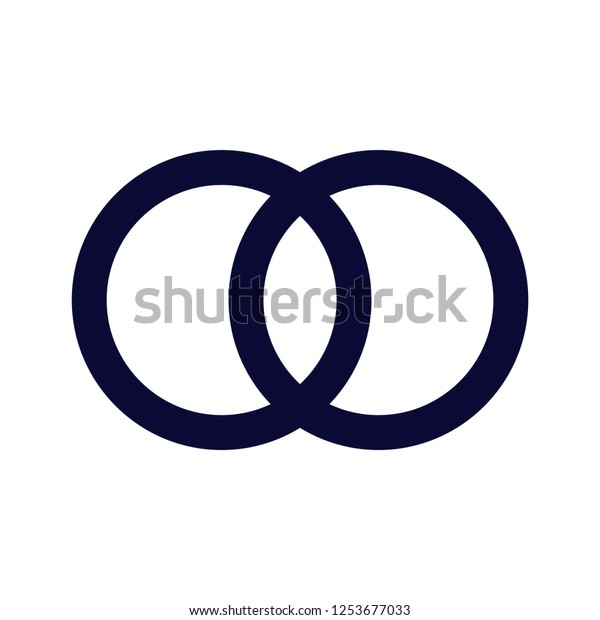 United Wedding Ring Icon Marriage Glans Stock Vector (Royalty Free ...
