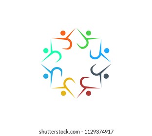 Unity Colorful Logo Design Template Stock Vector (Royalty Free ...