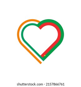 Unity Concept Heart Ribbon Icon Ivory Stock Vector (Royalty Free ...