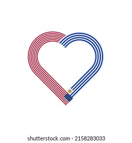Unity Concept Heart Ribbon Icon United Stock Vector (Royalty Free ...