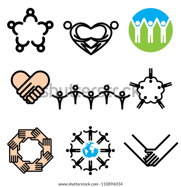 Unity Icons Vector Stock Vector Royalty Free 110896034