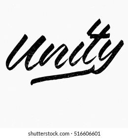 Unity Ink Hand Lettering Modern Brush Stock Vector (Royalty Free) 516606601