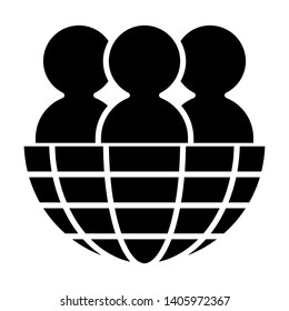 Unity People International Icon Vector Black: vector de stock (libre de ...