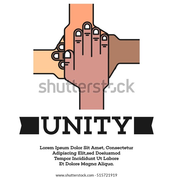 Unity Race Equality Poster Campaign Stock Vector (Royalty Free) 515721919