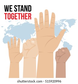 Unity Togetherness Poster Design Concept Stock Vector (Royalty Free ...