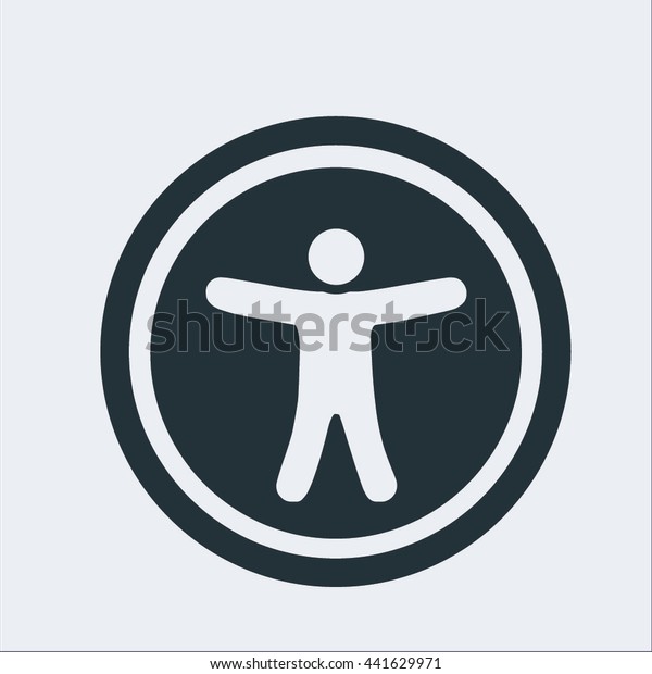 Universal Access Icondisabled Access Iconvector Illustration Stock ...