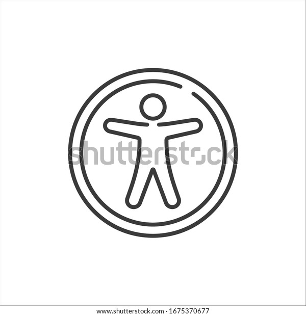 Universal Accsess Vector Line Icon Stock Vector Royalty Free 1675370677