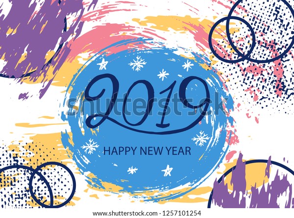 Universal Background 2019 Abstract Background Happy Stock Vector ...