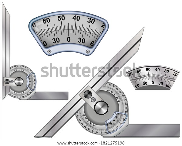 Universal Bevel Protractors Magnifier Stock Vector (Royalty Free ...
