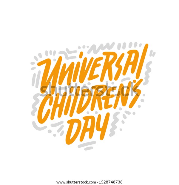 Universal Childrens Day Hand Drawn Vector Stock Vector (Royalty Free ...