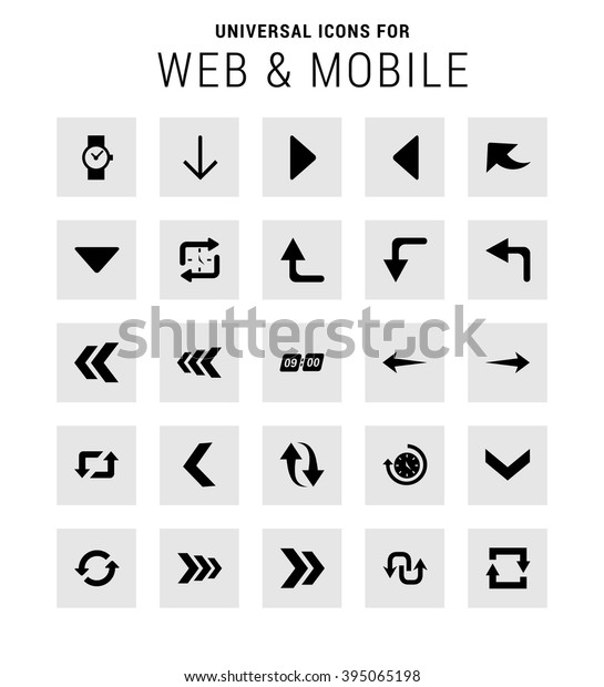 Universal Icon Set 25 Universal Icons Stock Vector (Royalty Free ...