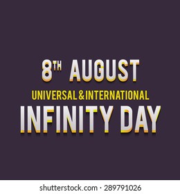Universal International Infinity Day Stock Vector (Royalty Free ...