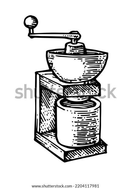Universal Manual Mill Production Flour Ground Stock Vector (Royalty ...