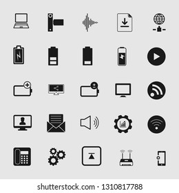 Universal Media Multimedia Vector Icon Set Stock Vector (Royalty Free ...