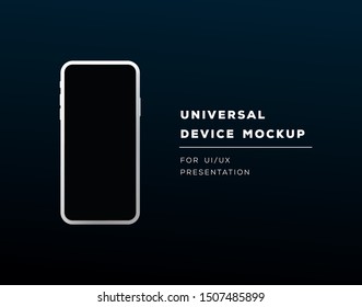 Universal Mobile Mockup Universal Device Uiux Stock Vector (Royalty ...