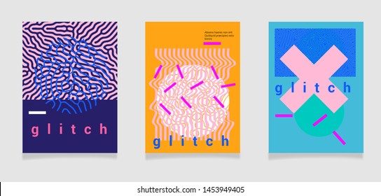 Universal Modern Geometric Poster Set Chaotic Stock Vector (Royalty ...