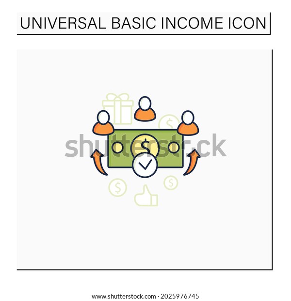Universal Payment Color Icon Lump Sum Stock Vector (Royalty Free ...