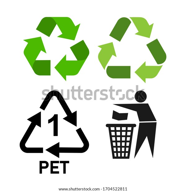 Universal Recycling Symbol Isolated On White Stock Vector (Royalty Free ...
