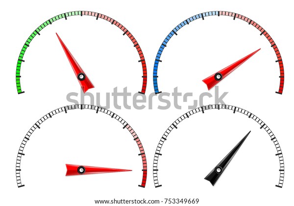 Universal Semicircle Scales Vector Illustration Isolated Stock Vector ...