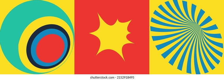 Universal Trend Geometric Shapes Set Juxtaposed Stock Vector (Royalty ...