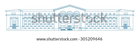 University Building Stock Vector (Royalty Free) 305209646 - Shutterstock