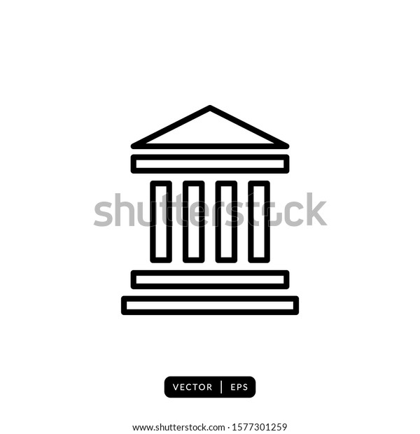 University Building Icon Vector Sign Symbol 库存矢量图（免版税）1577301259