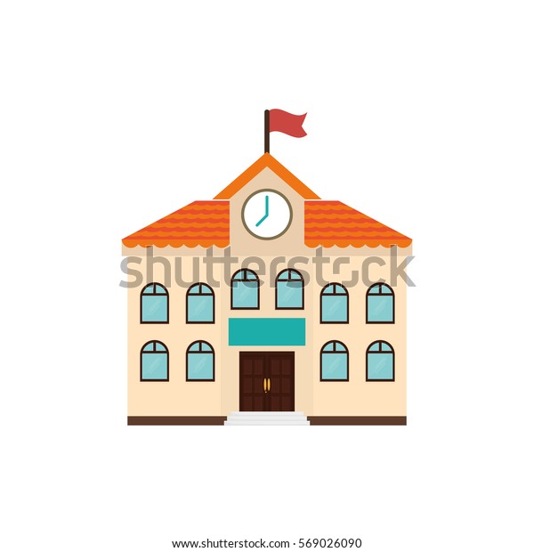 University Building Symbol Icon Vector Illustration Stock Vector ...