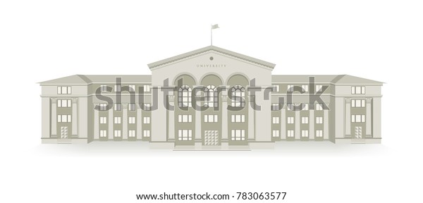 University Building Vector Illustration Stock Vector (Royalty Free ...