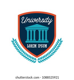 University Campus Logo Text Space Your Stock Vector (Royalty Free ...