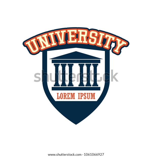University Campus Logo Text Space Your Stock Vector (Royalty Free ...